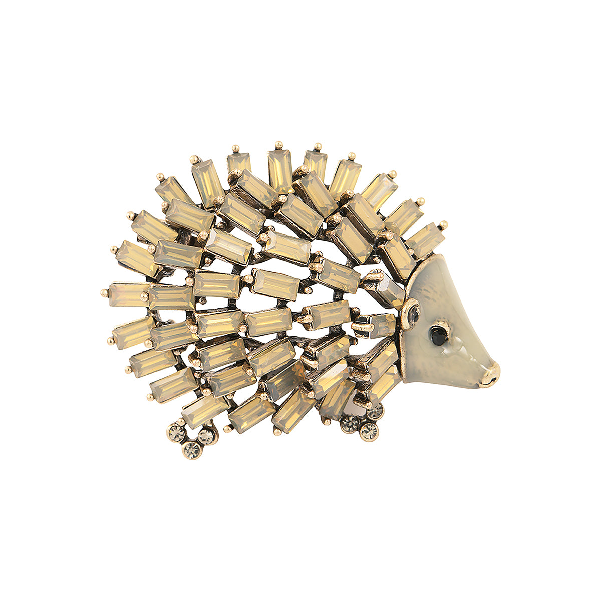 Golden Hedgehog Brooch – Clio Blue Bijoux