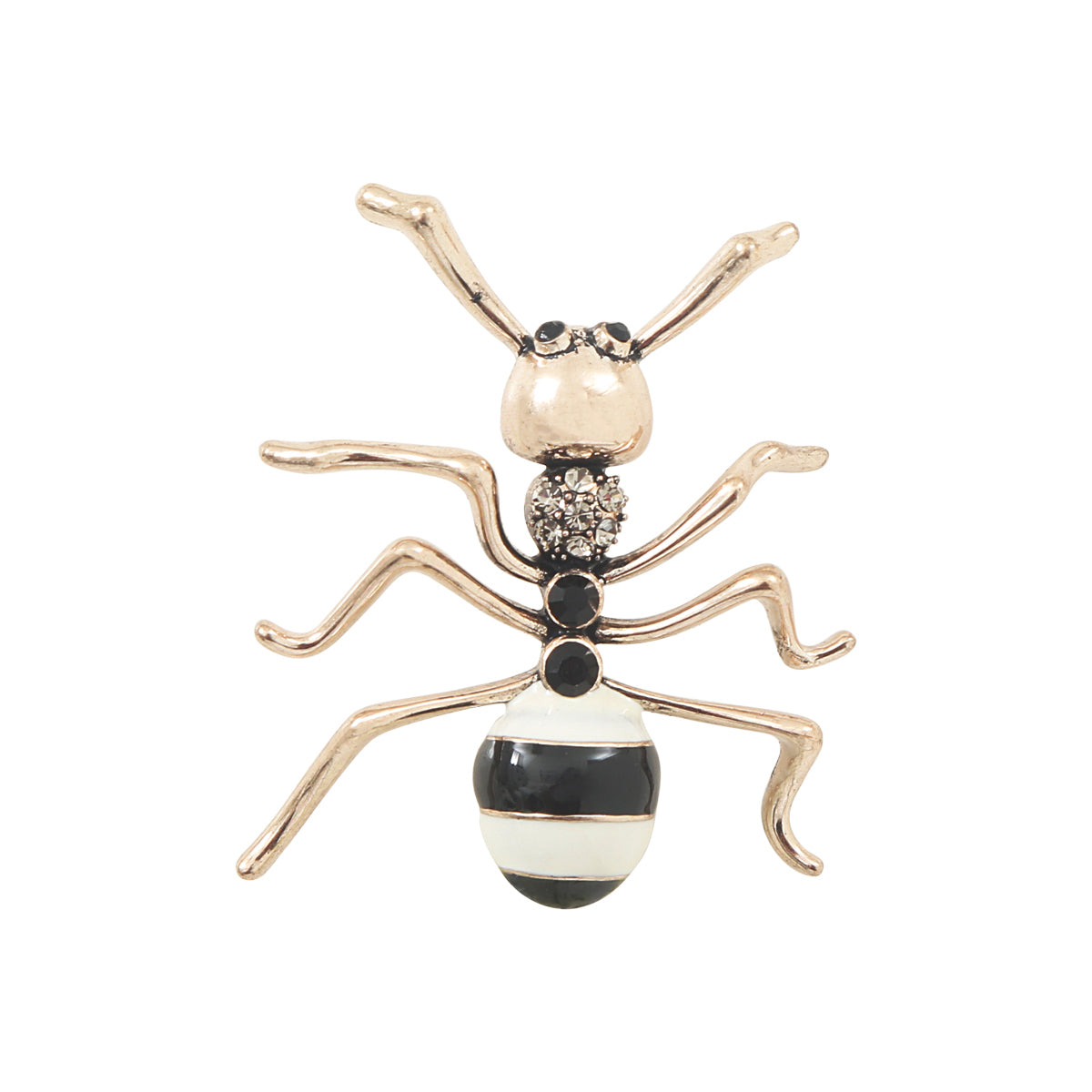 White Black Ant Brooch – Clio Blue Bijoux